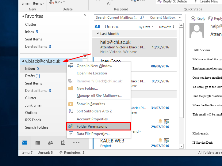 Sharing Your Mailbox Or A Generic Account Mailbox With Other People In Outlook Support And 